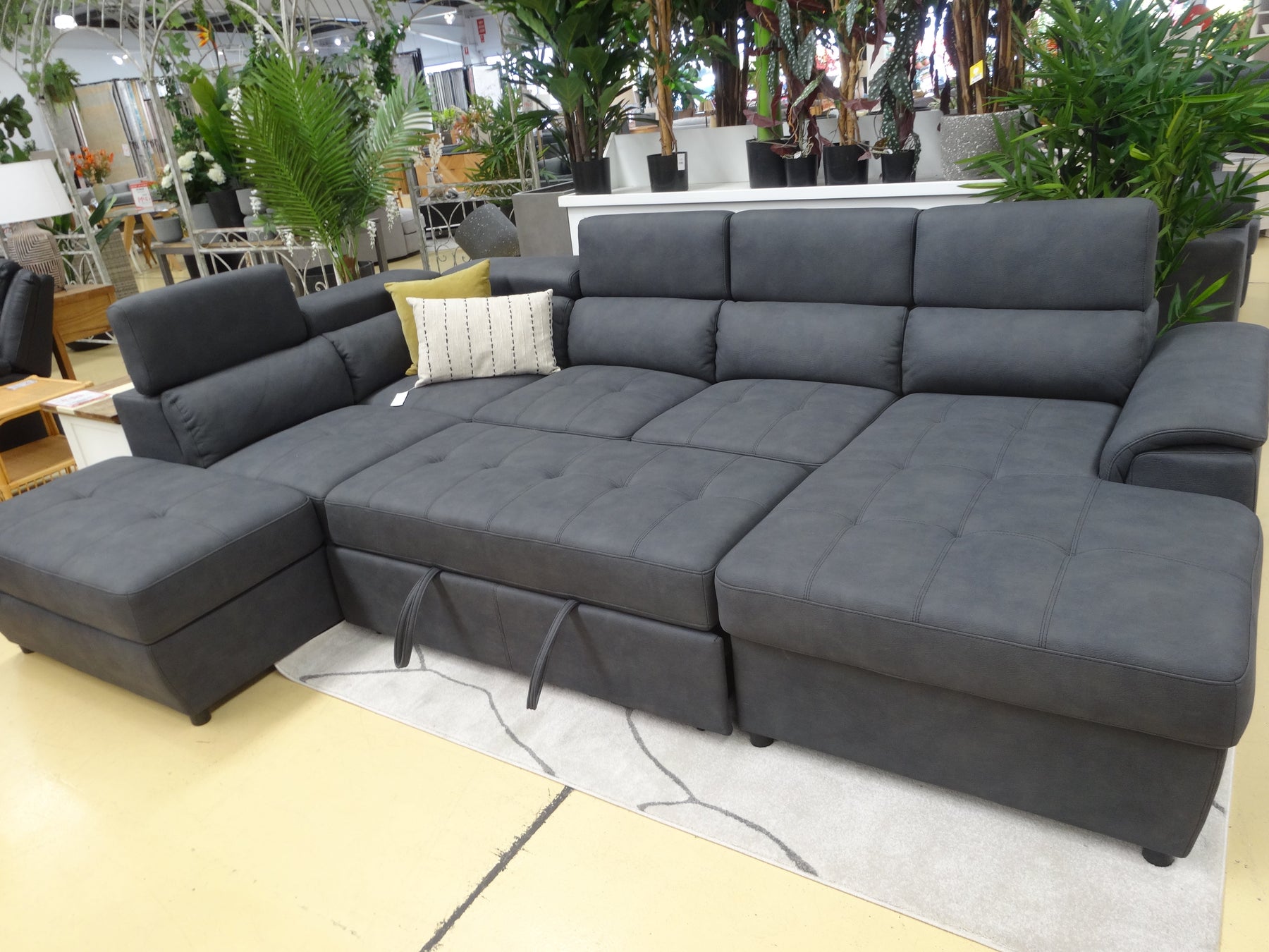 MIAMI Right Hand Facing Lift Up Chaise Lounge with Sofa Bed – SEL f LESS