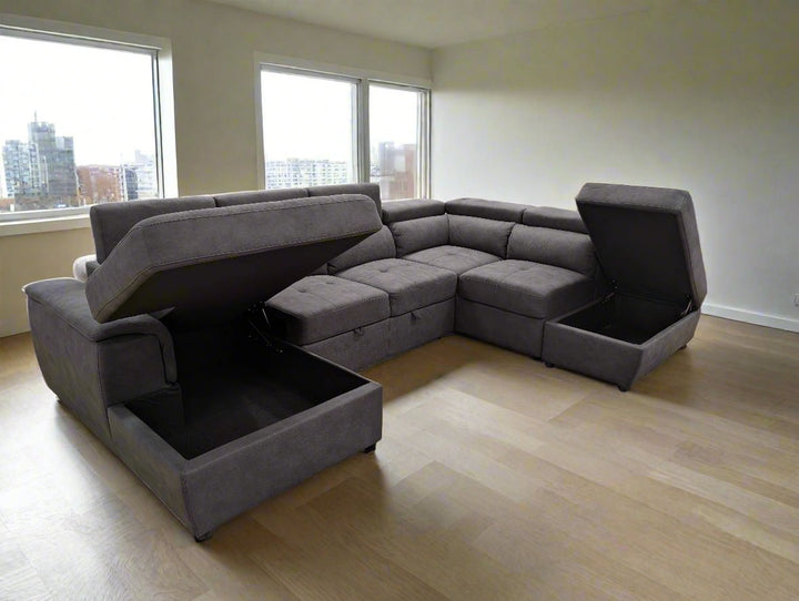 MIAMI Left Hand Facing Lift Up Chaise Lounge with Sofa Bed – SEL f LESS